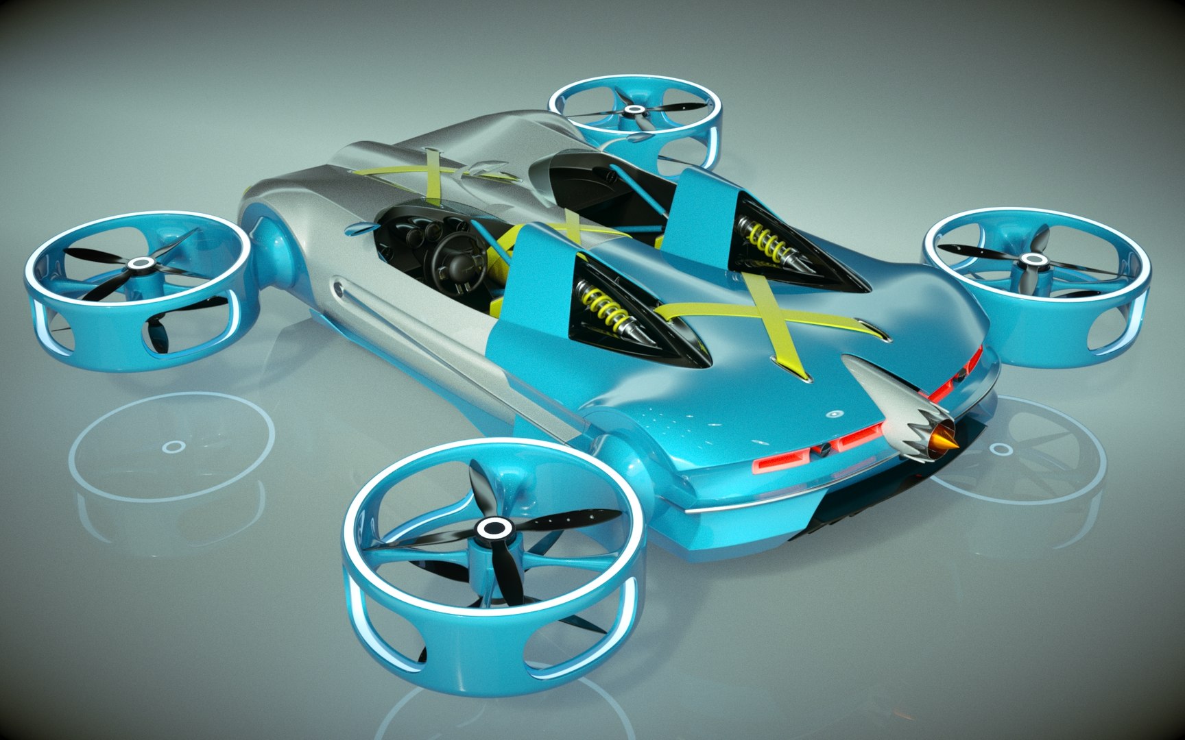 3D Model T Copter Car 55 - TurboSquid 2073385