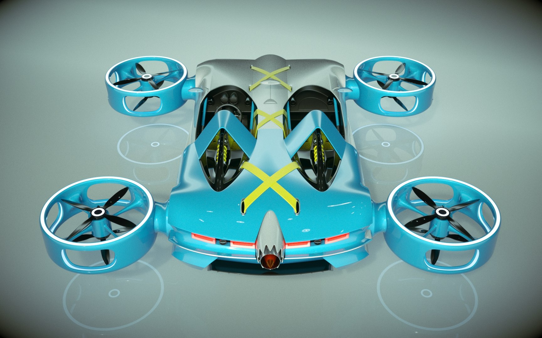 3D Model T Copter Car 55 - TurboSquid 2073385