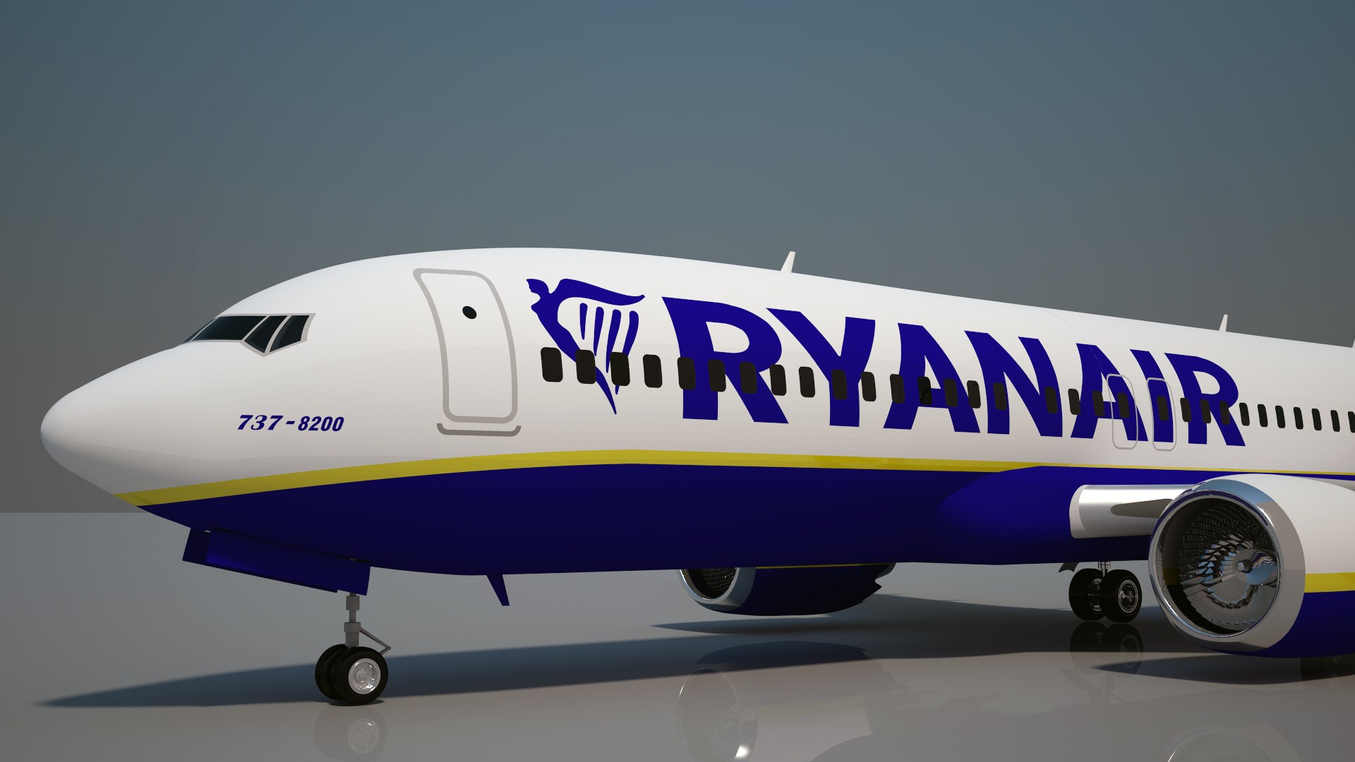 Ryanair 737 200 3D Model - TurboSquid 1669221