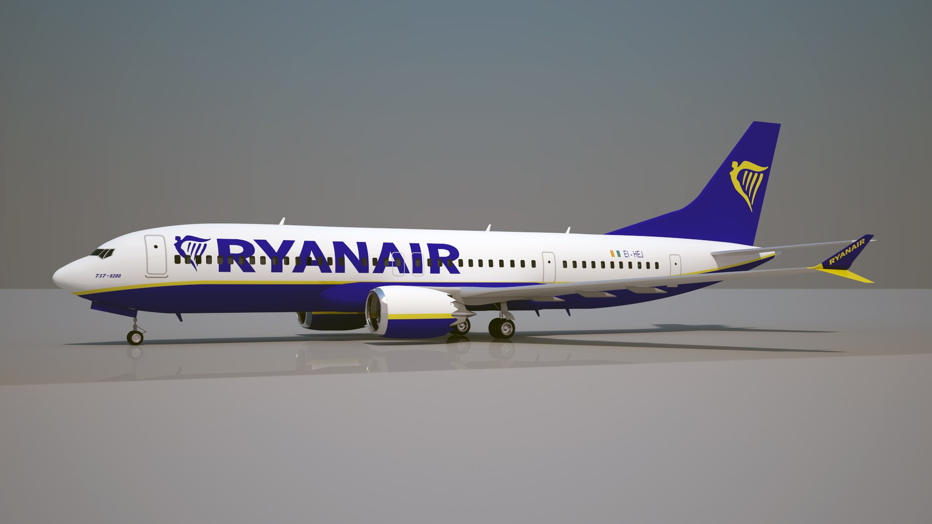 Ryanair 737 200 3D Model - TurboSquid 1669221