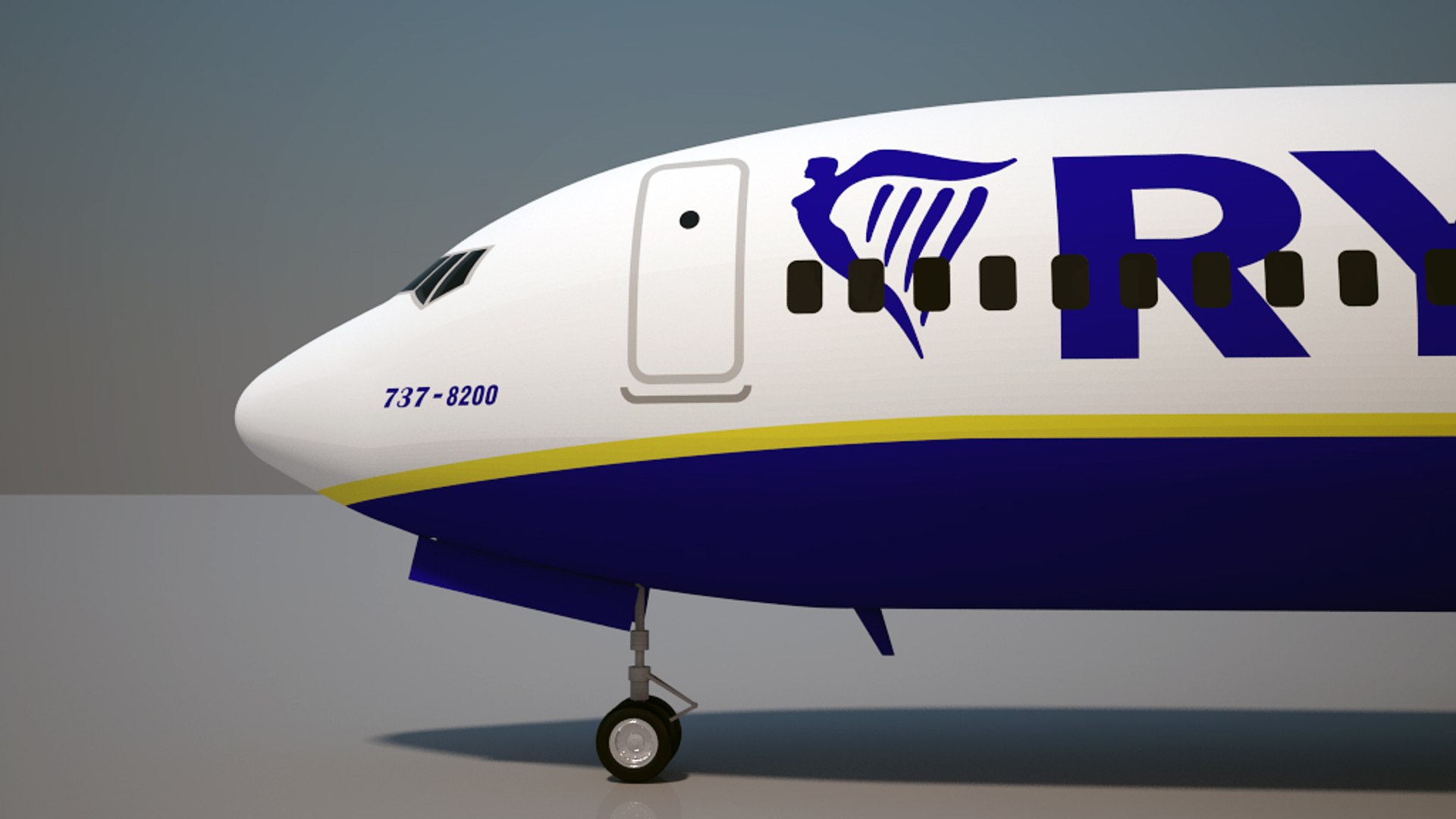 Ryanair 737 200 3D Model - TurboSquid 1669221