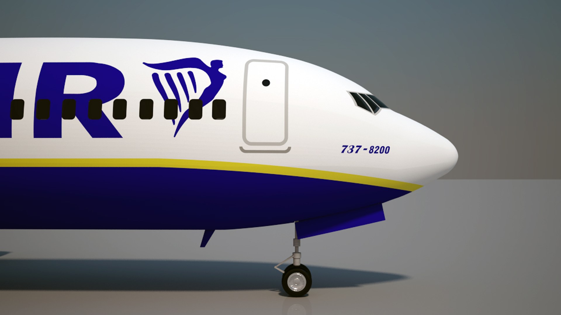 Ryanair 737 200 3D Model - TurboSquid 1669221