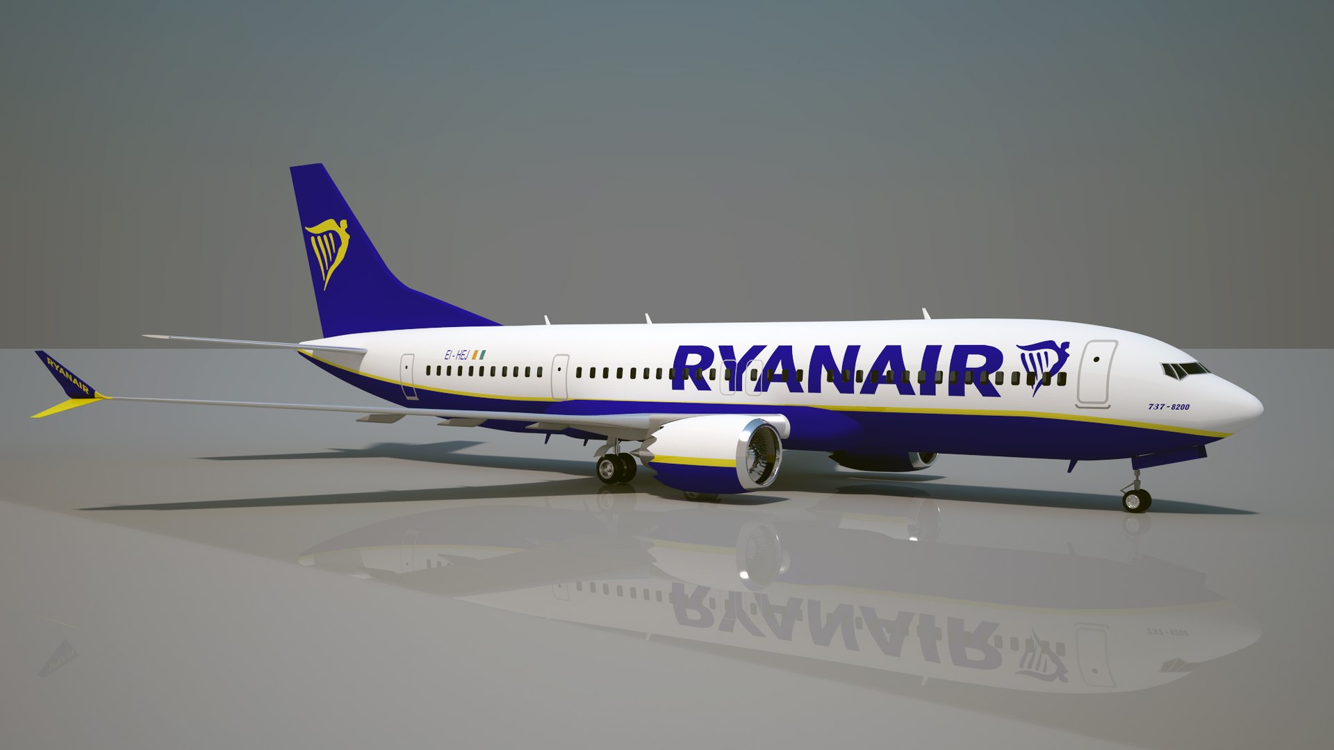 Ryanair 737 200 3D Model - TurboSquid 1669221
