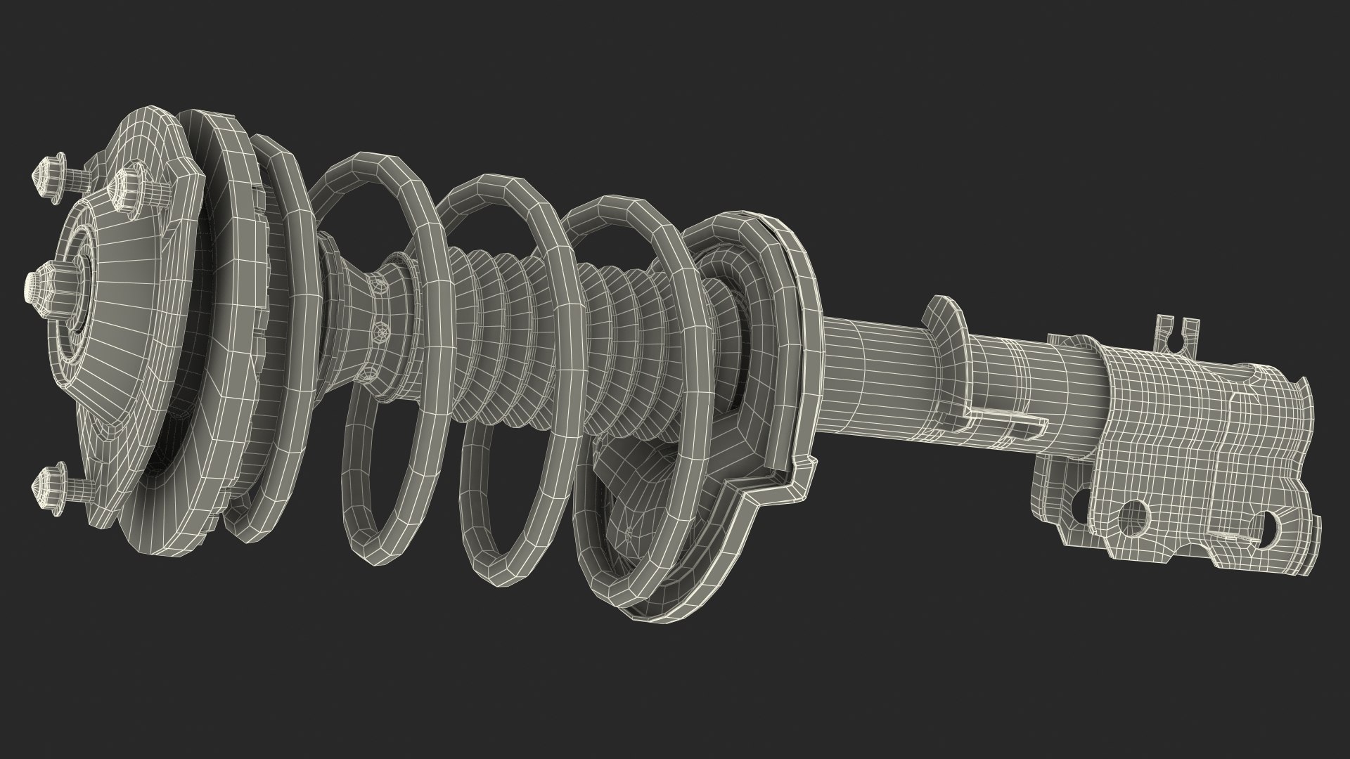 3D Front Shock Absorber Rod - TurboSquid 1752634