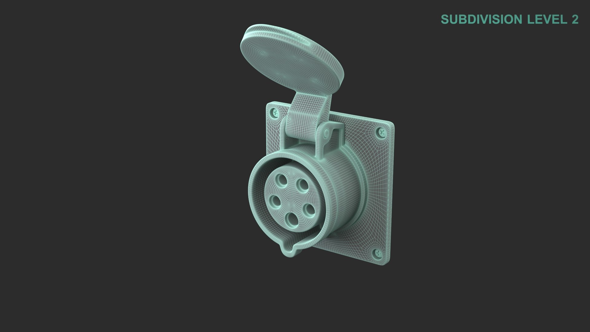3D Three Phase Socket Model - TurboSquid 2068773