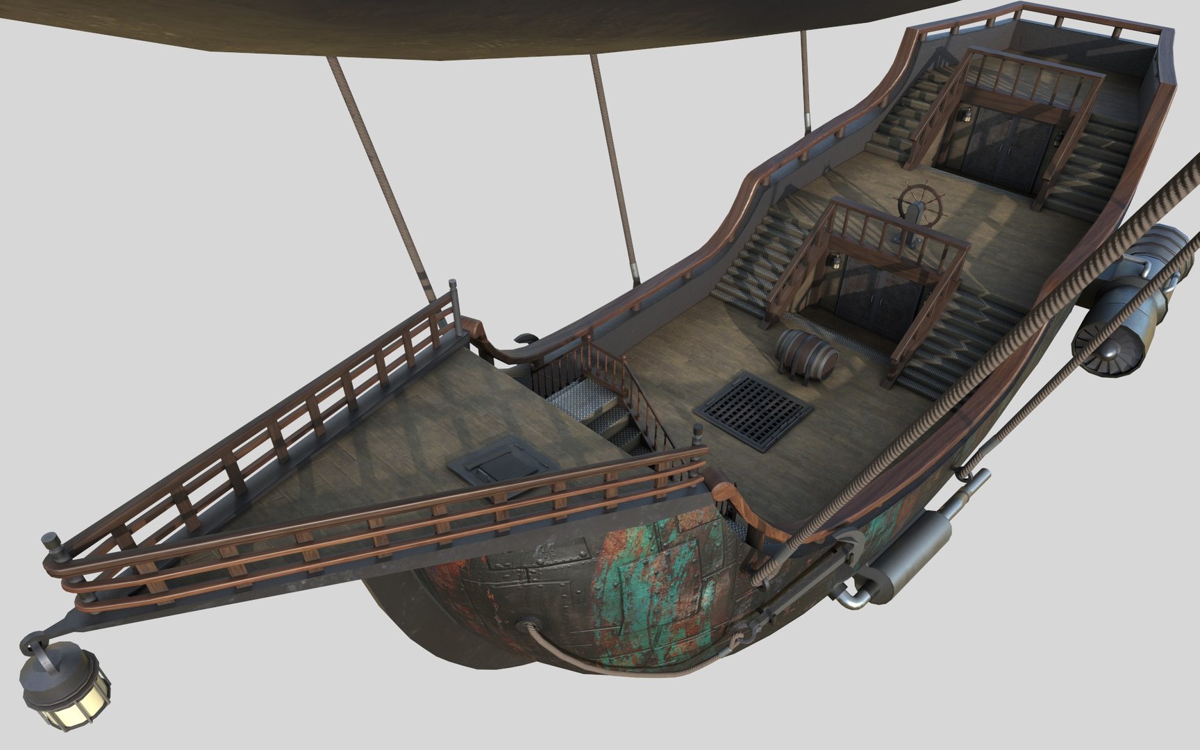 3D Sci-Fi Airship Model - TurboSquid 1748571