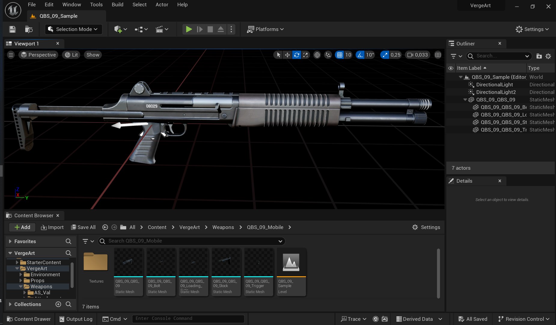 QBS-09 Shotgun - Mobile Ready Low Poly Model - TurboSquid 2277405