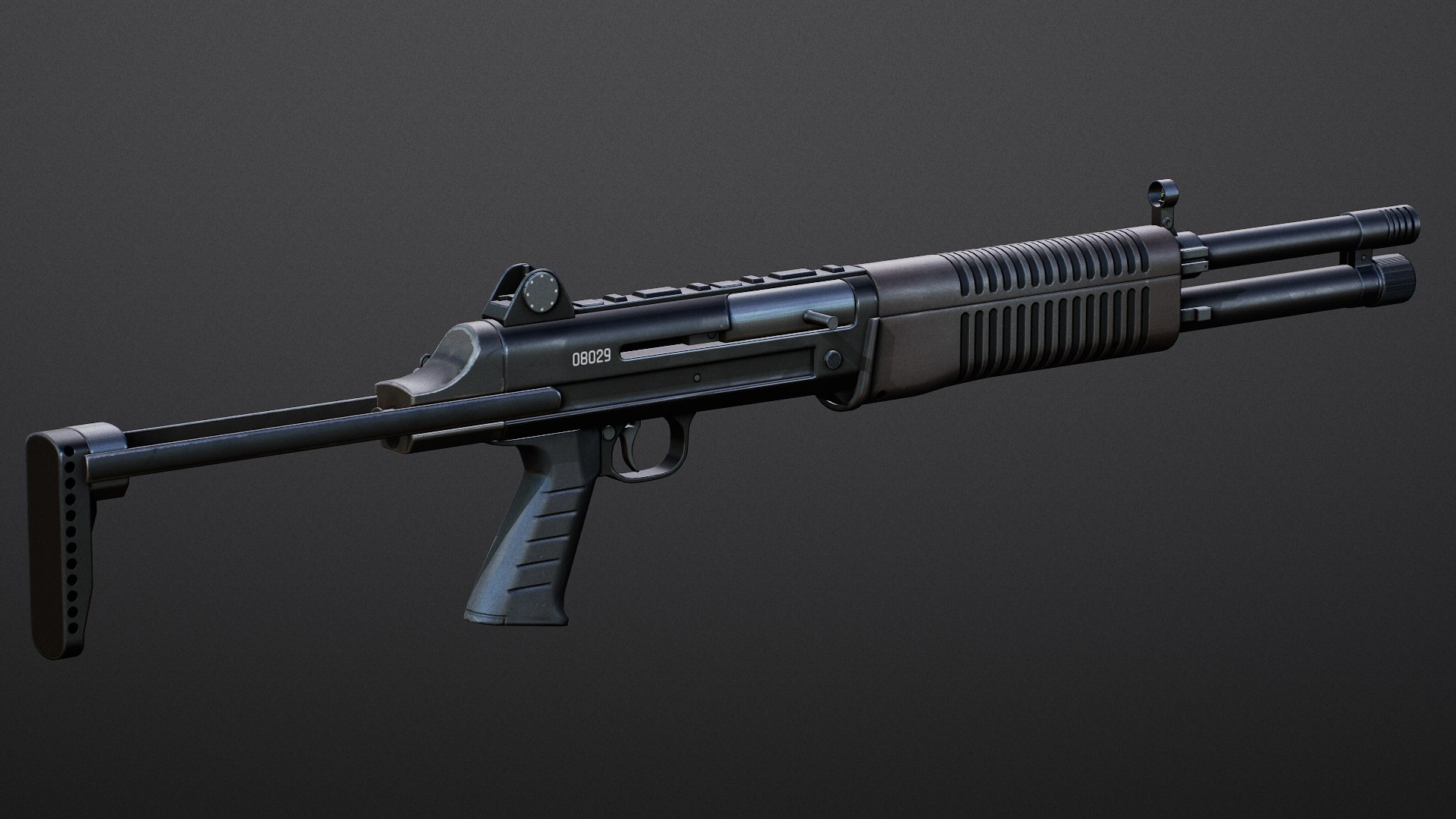 QBS-09 Shotgun - Mobile Ready Low Poly Model - TurboSquid 2277405