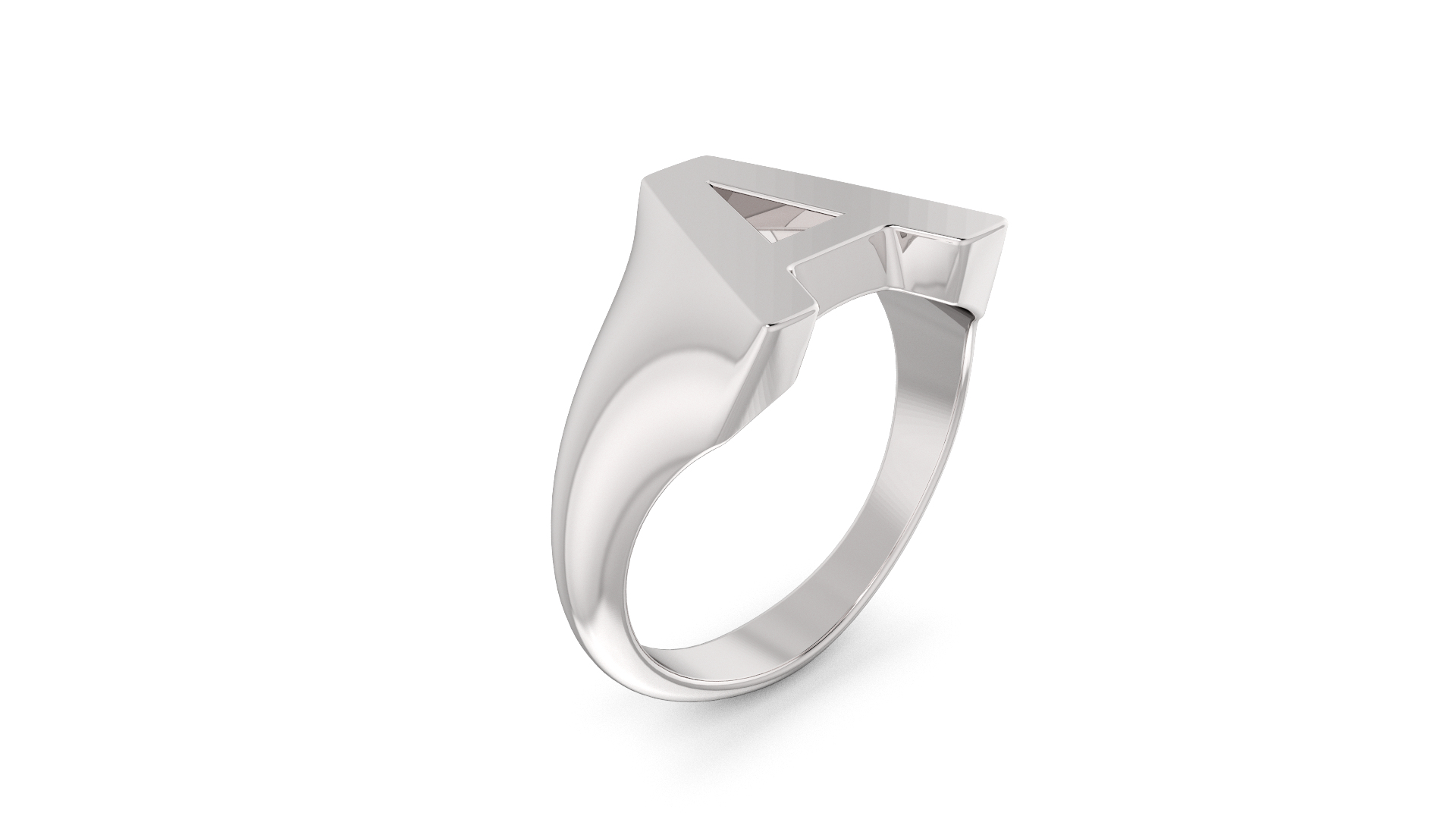 Alphabet Signet Ring A Model - TurboSquid 2081216