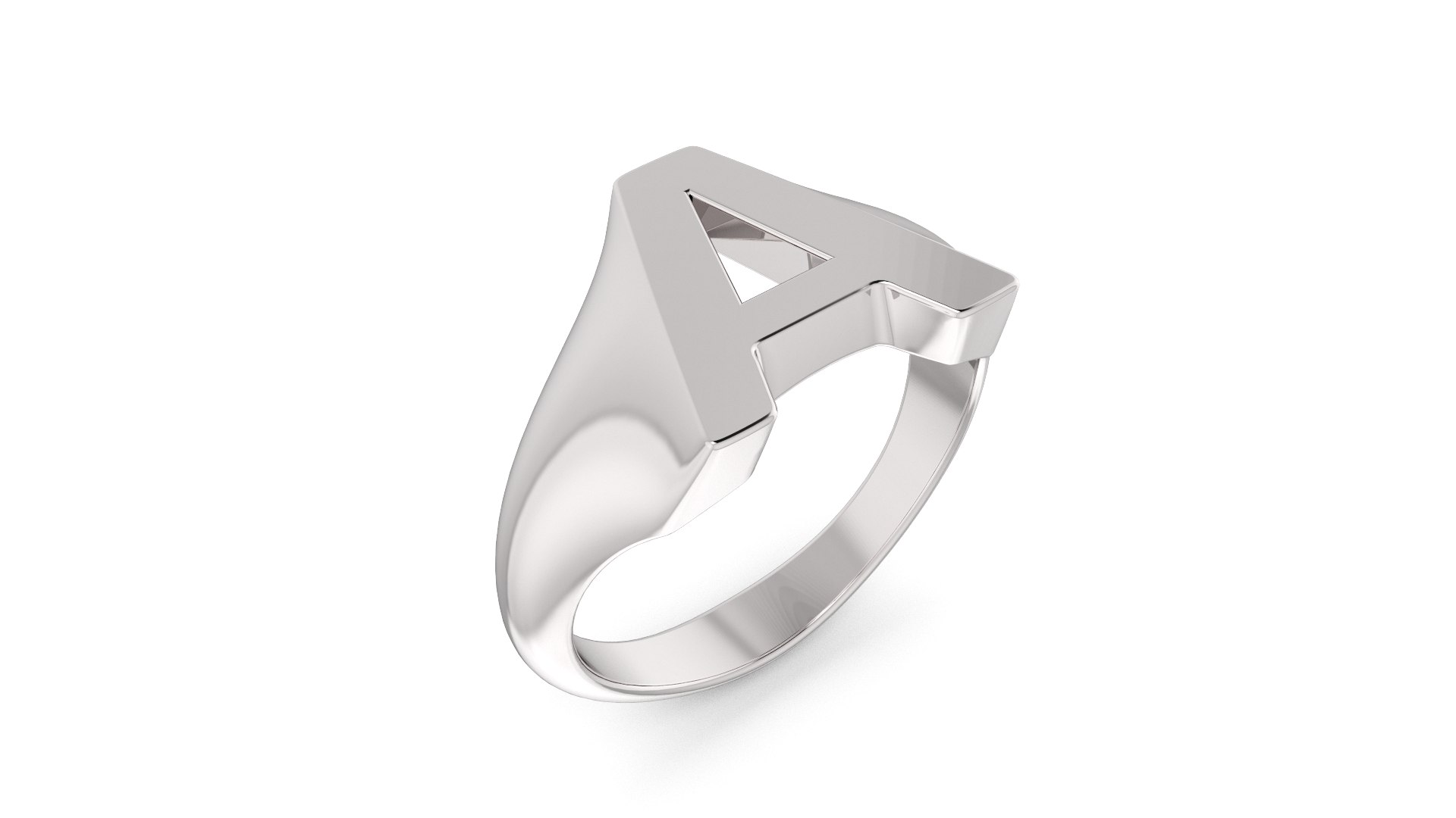 Alphabet Signet Ring A Model - TurboSquid 2081216