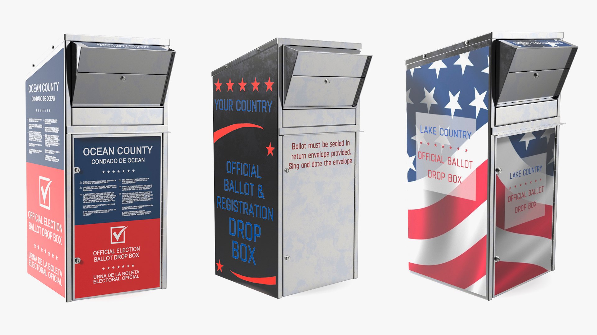3D Ballot Boxes Collection Model - TurboSquid 2198771