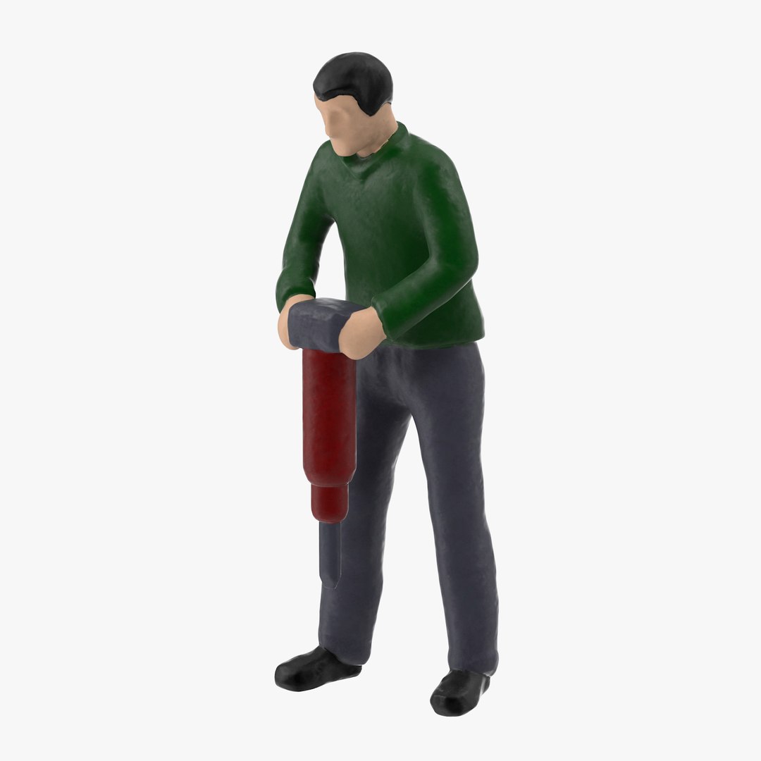 Miniatures Men Work 3d Model