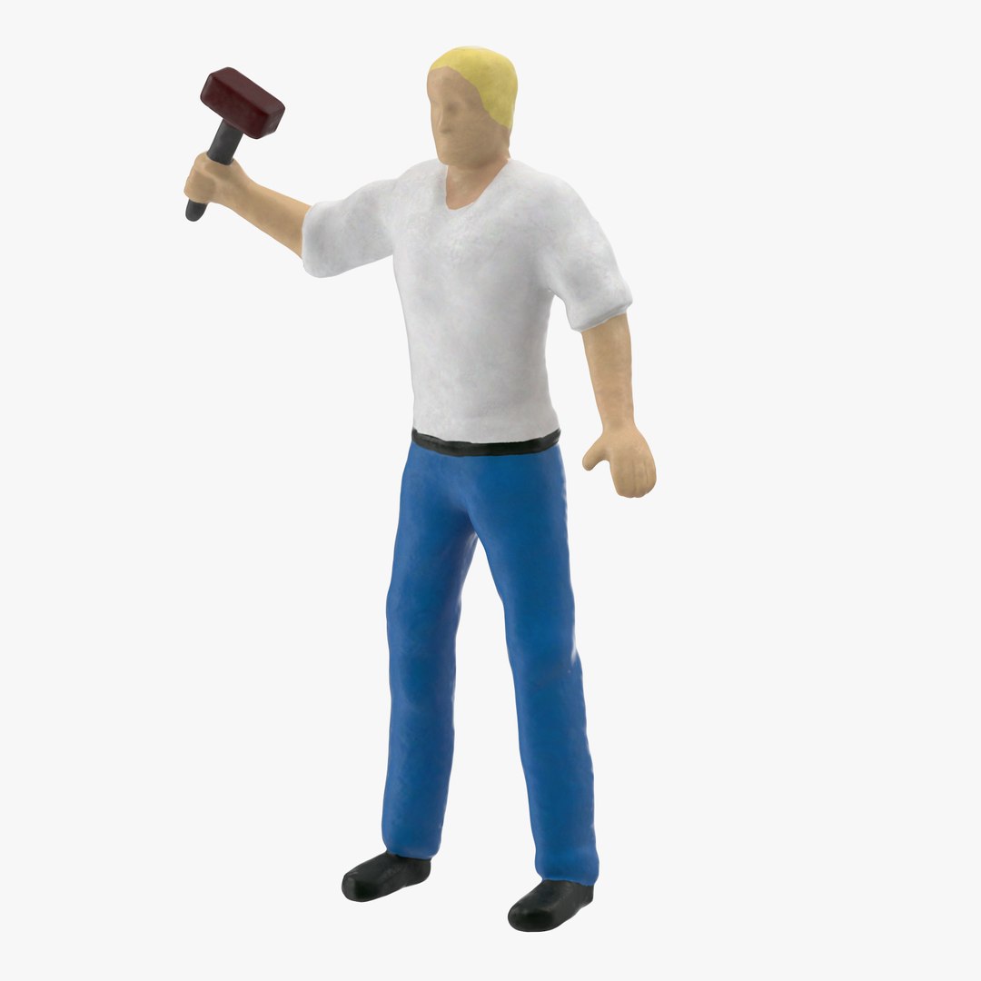 Miniatures Men Work 3d Model