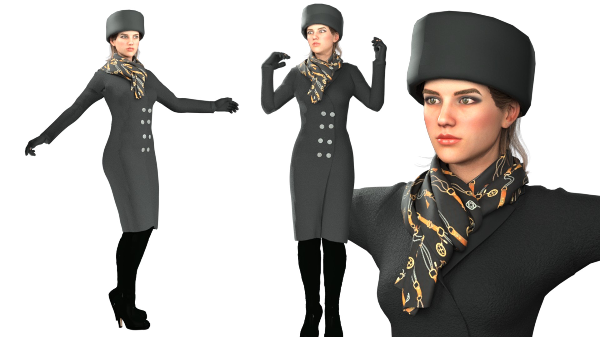 Realistic Rigged Style Woman-Aliza Character 3D Model 3D model ...