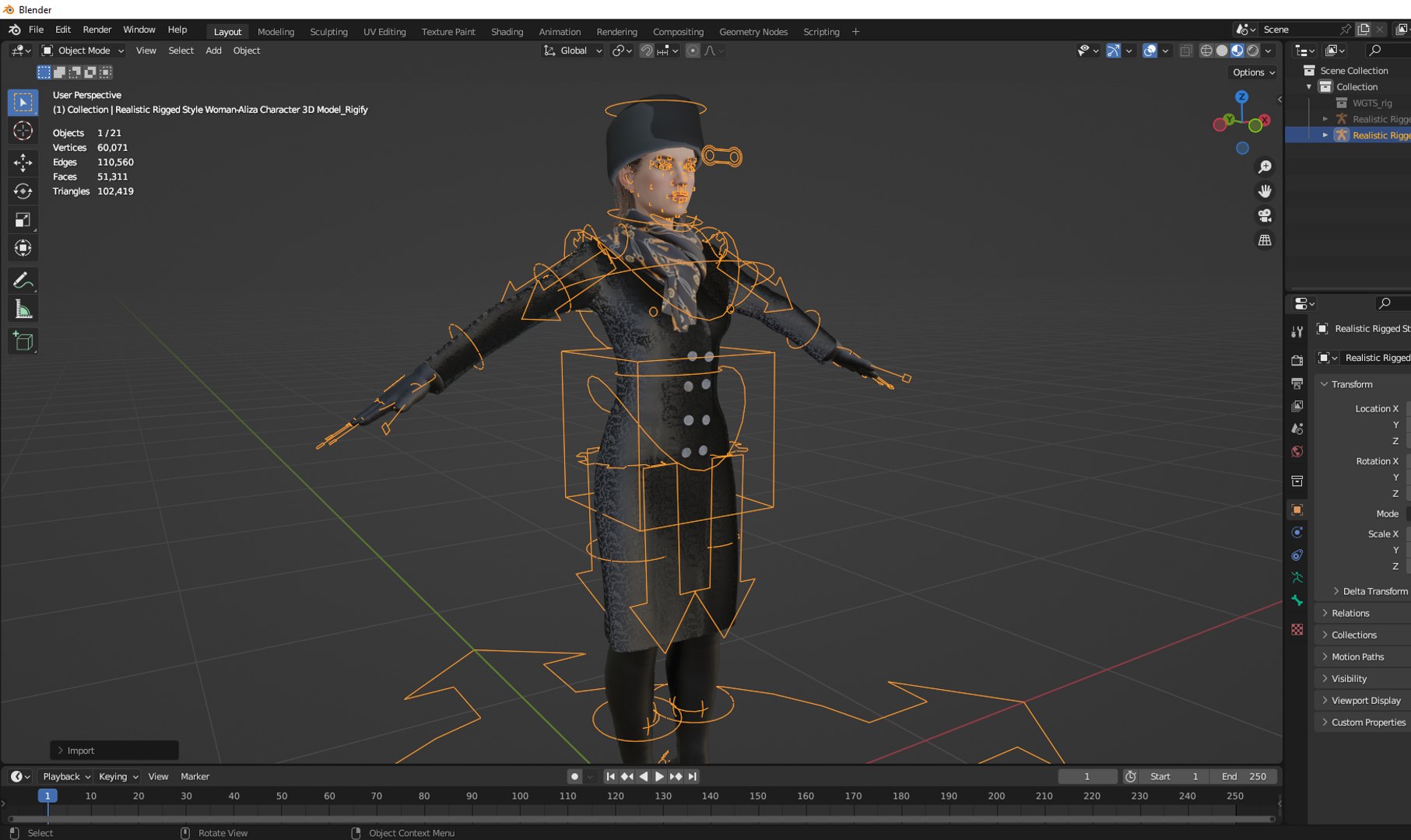 Realistic Rigged Style Woman-Aliza Character 3D Model 3D model ...