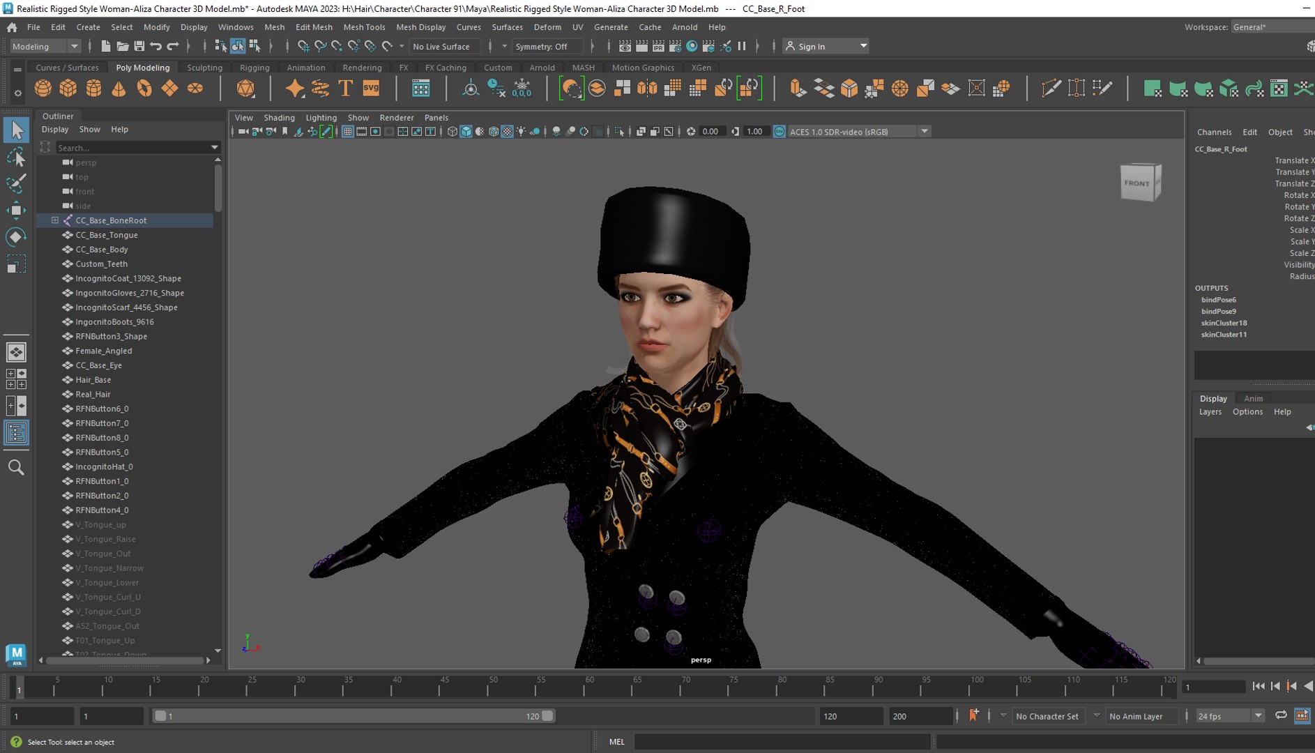 Realistic Rigged Style Woman-Aliza Character 3D Model 3D model ...