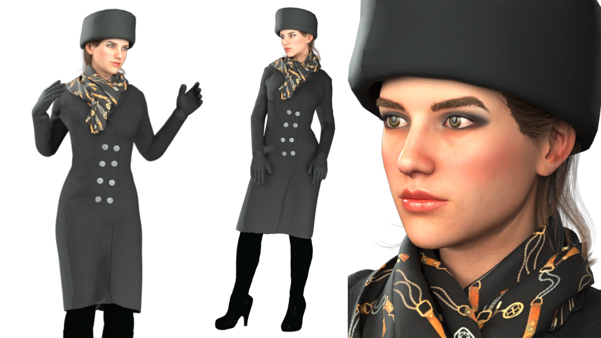Realistic Rigged Style Woman-Aliza Character 3D Model 3D model ...