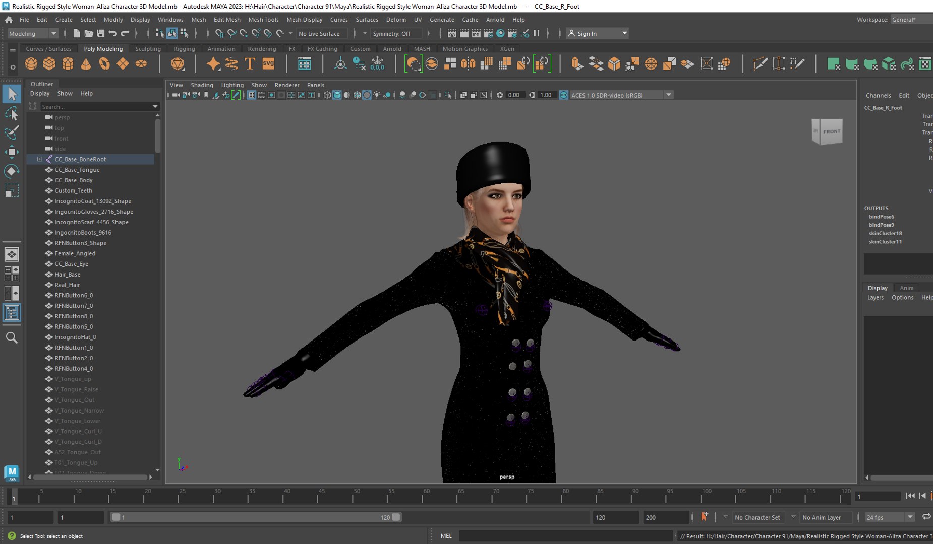 Realistic Rigged Style Woman-Aliza Character 3D Model 3D model ...