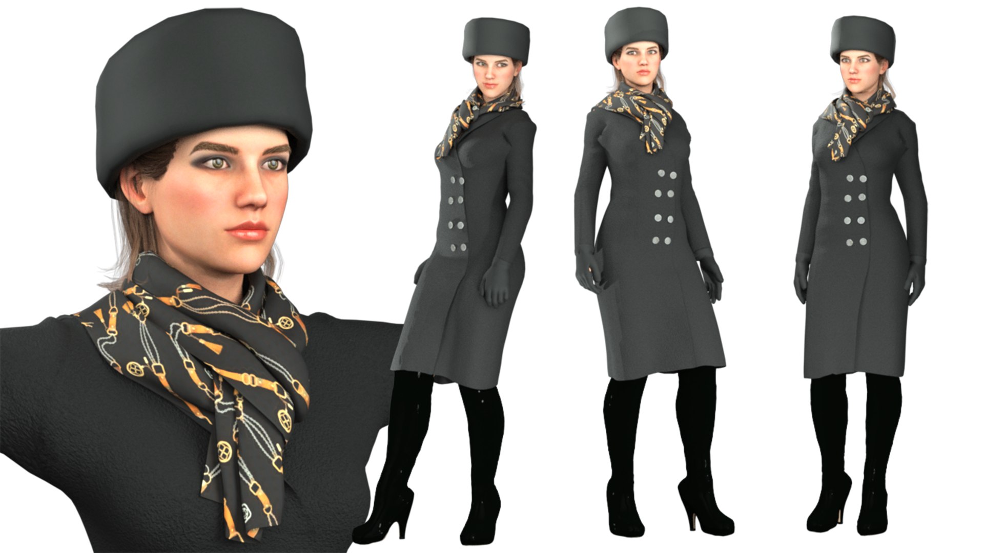 Realistic Rigged Style Woman-Aliza Character 3D Model 3D model ...