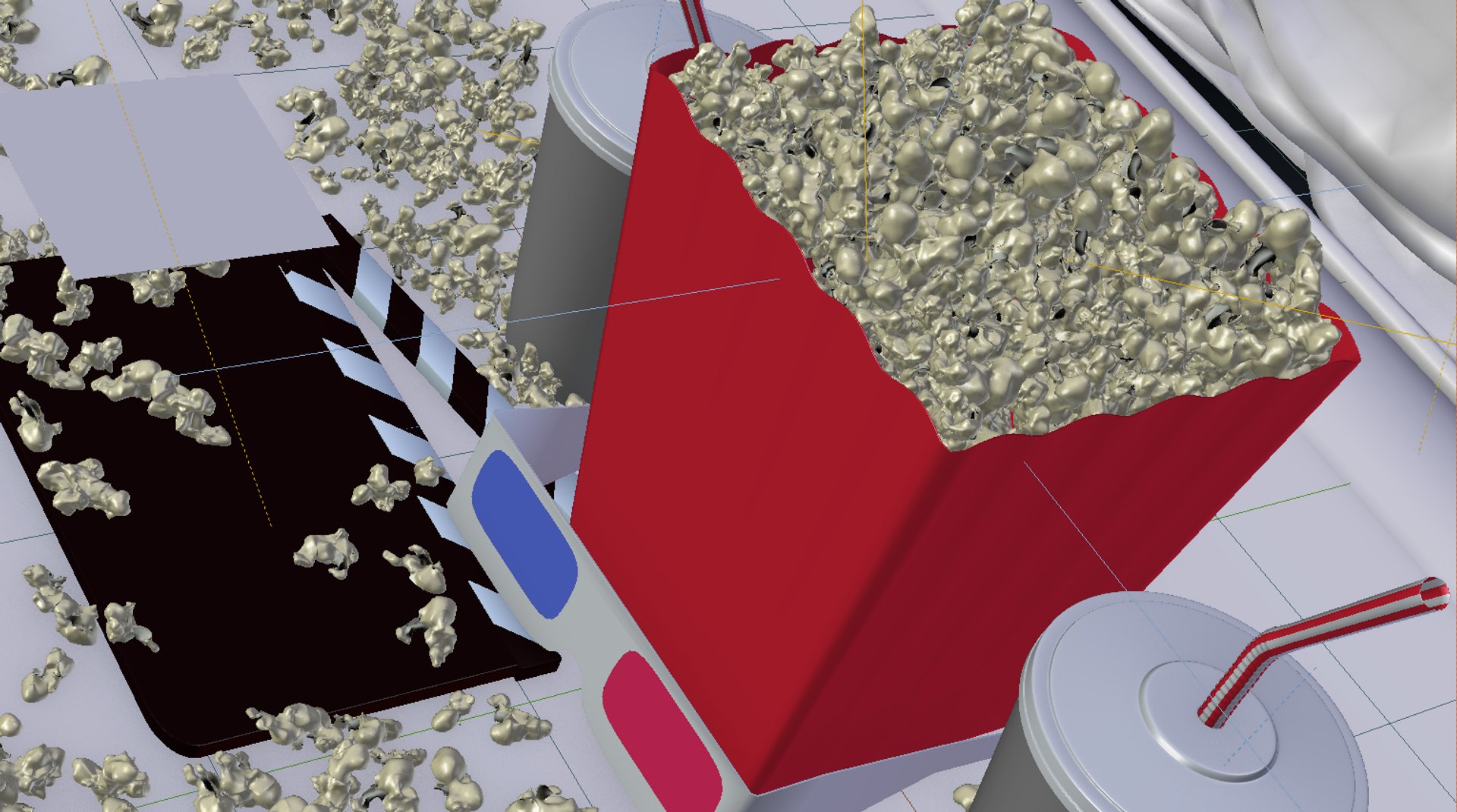 Popcorn 3D Model - TurboSquid 1349355