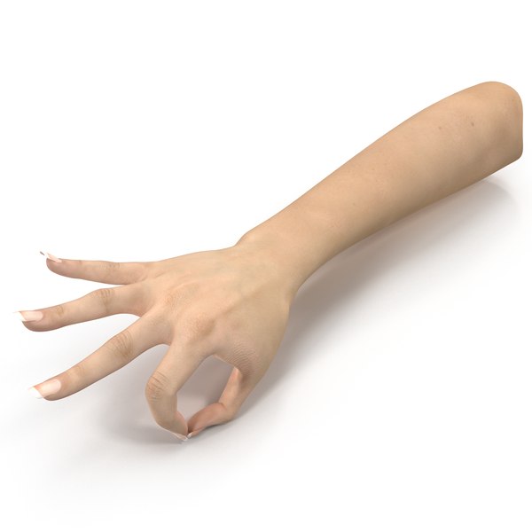 3d female hand 3 pose model