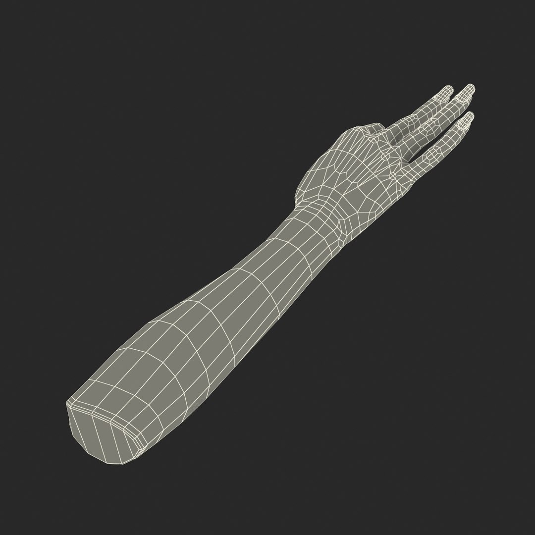 3d female hand 3 pose model