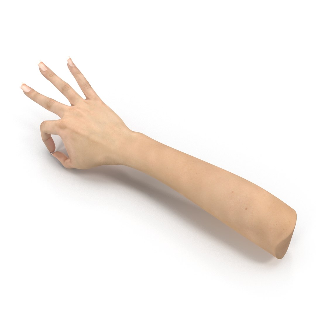 3d Female Hand 3 Pose Model