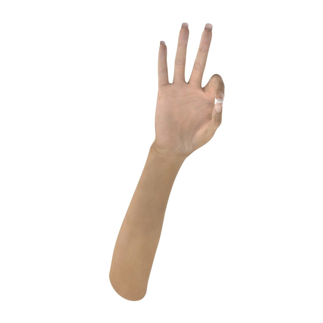 3d Female Hand 3 Pose Model