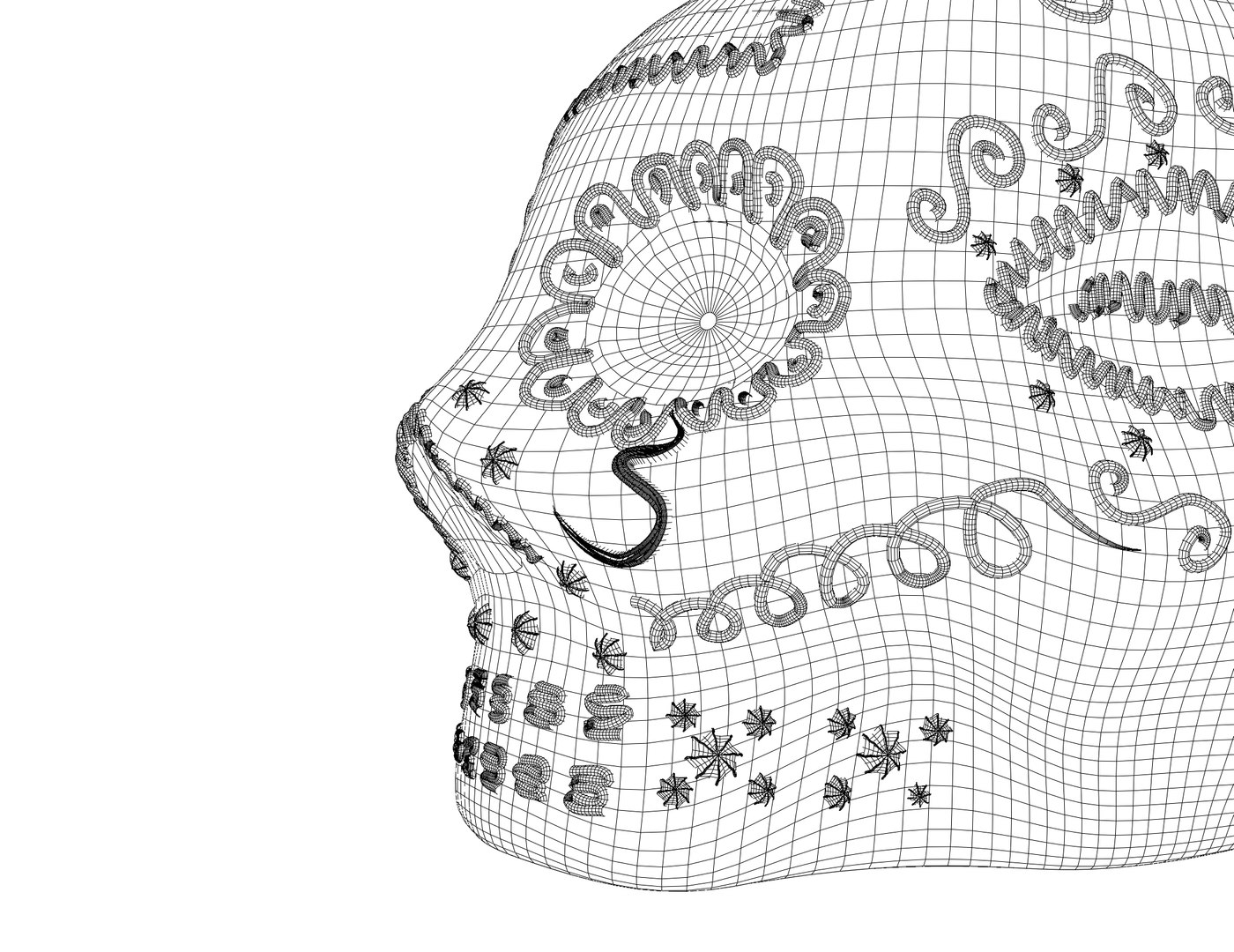 3D Traditional Sugar Skulls - TurboSquid 1638334