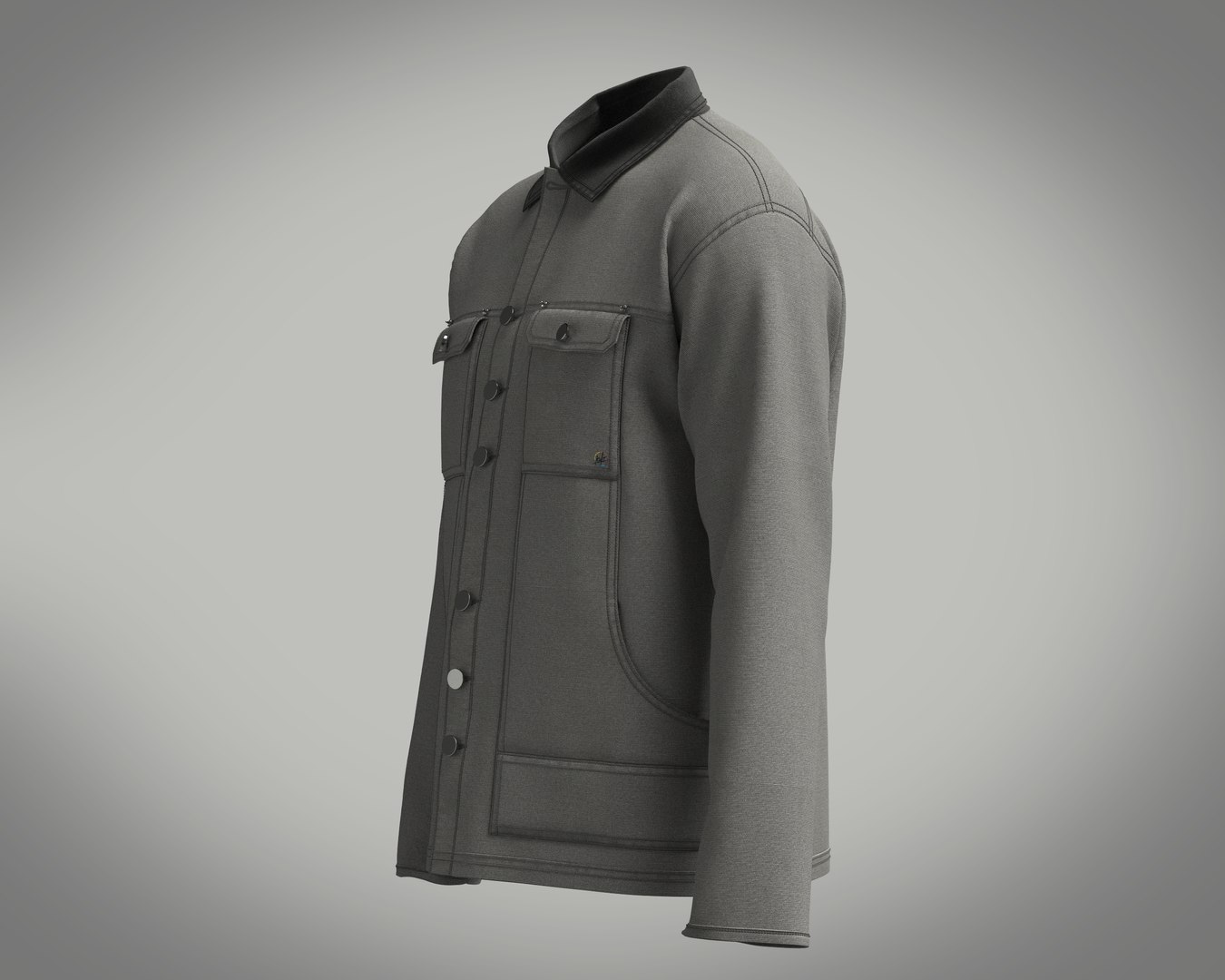 3D Mens Workwear Jacket Model - TurboSquid 1983976