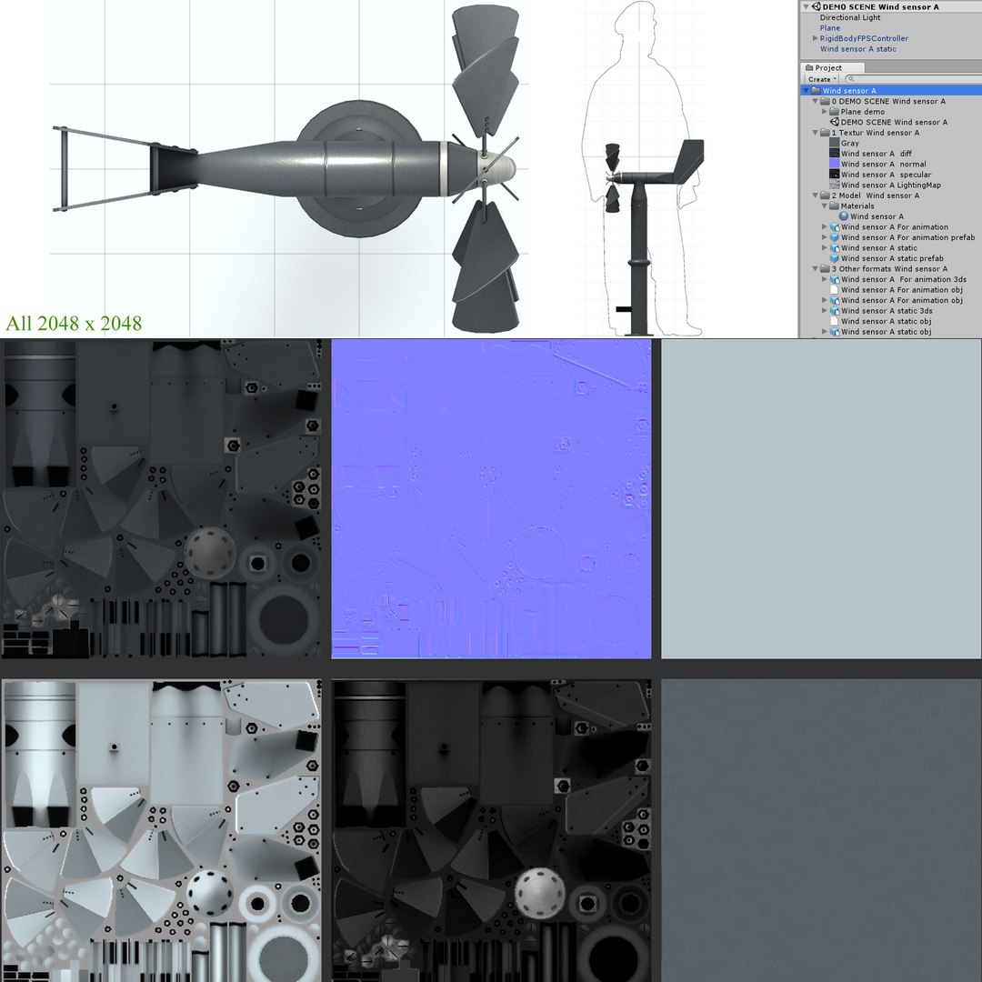 Wind Sensor 3D Model - TurboSquid 1327817
