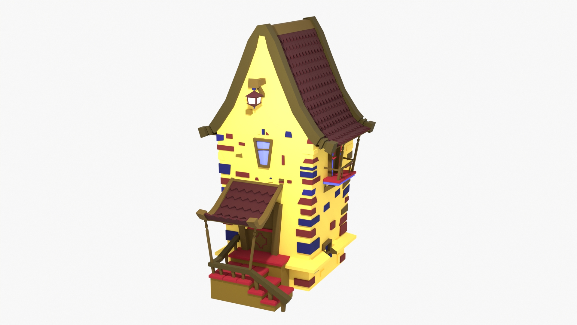 3D Stylized Colorful House - TurboSquid 2060281