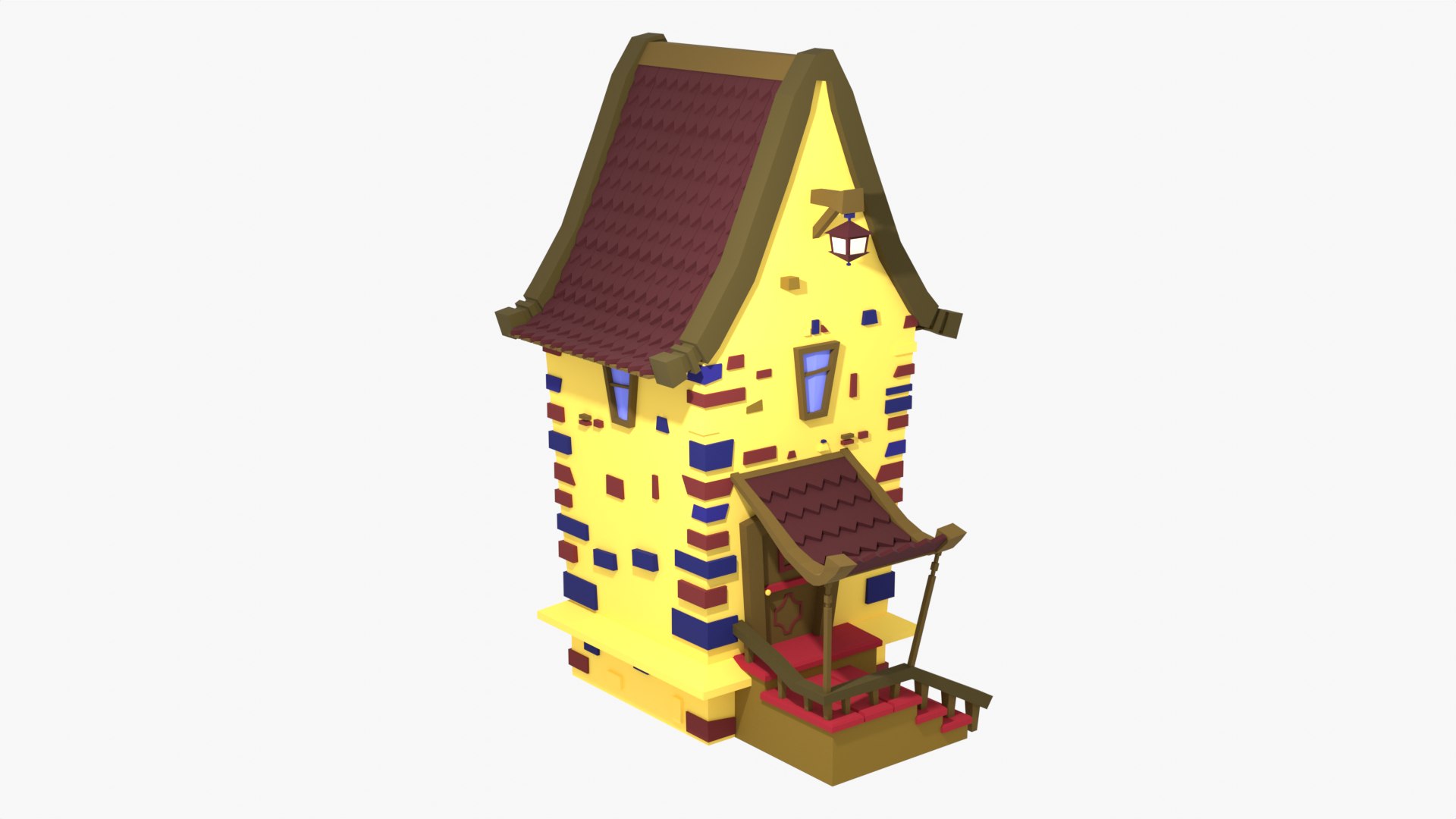 3D Stylized Colorful House - TurboSquid 2060281
