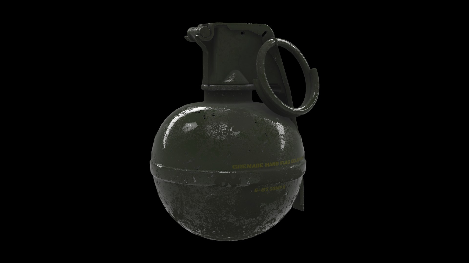 Hand Grenade 02 - TurboSquid 2298617