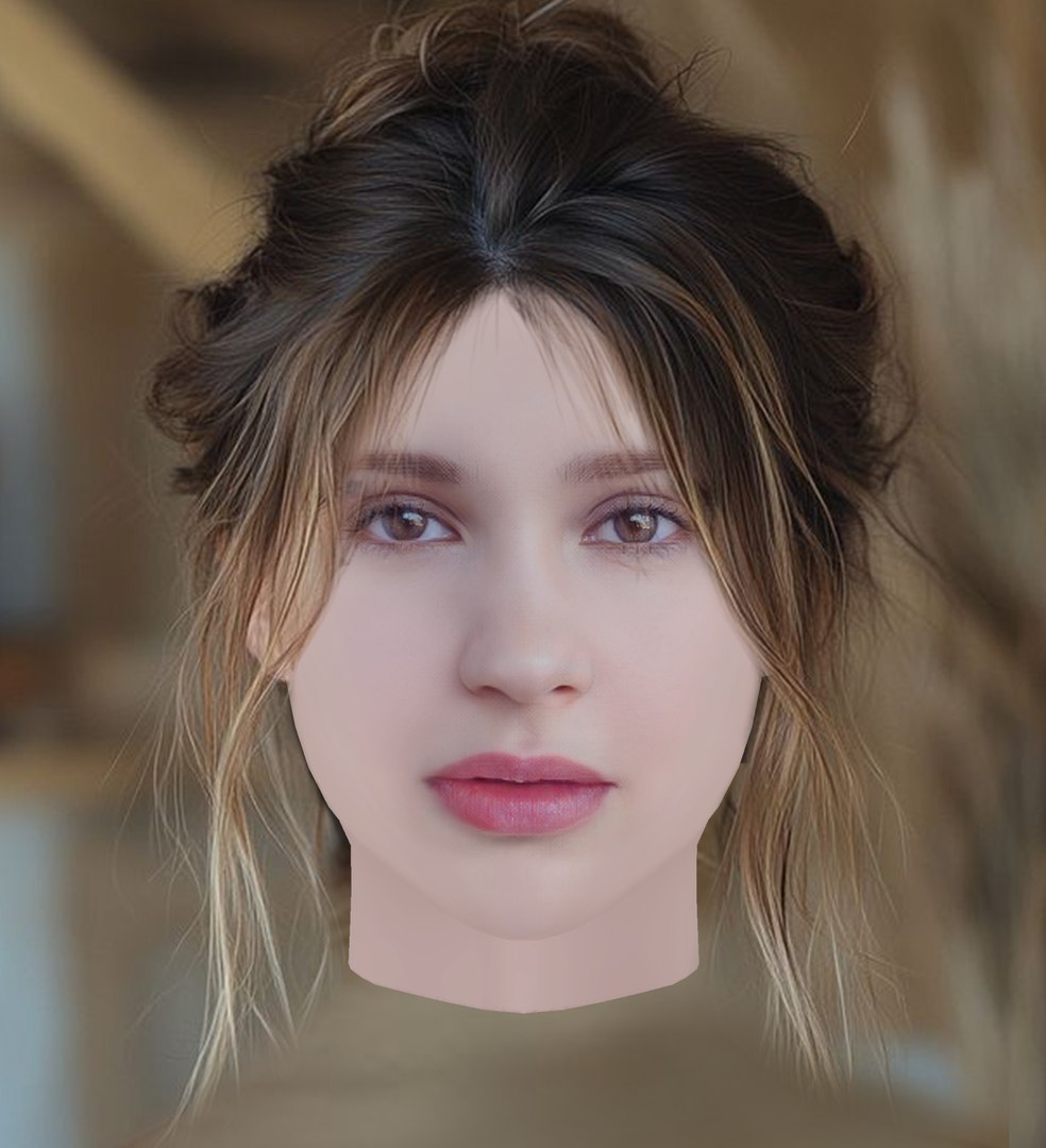 3D Alexia Fast Head - No Hair - Low Poly Head For Game - TurboSquid 2307444