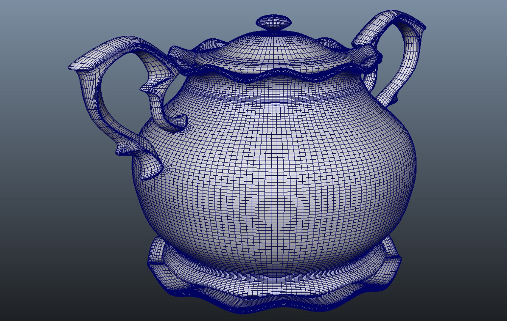 3d Model Old Tea Set