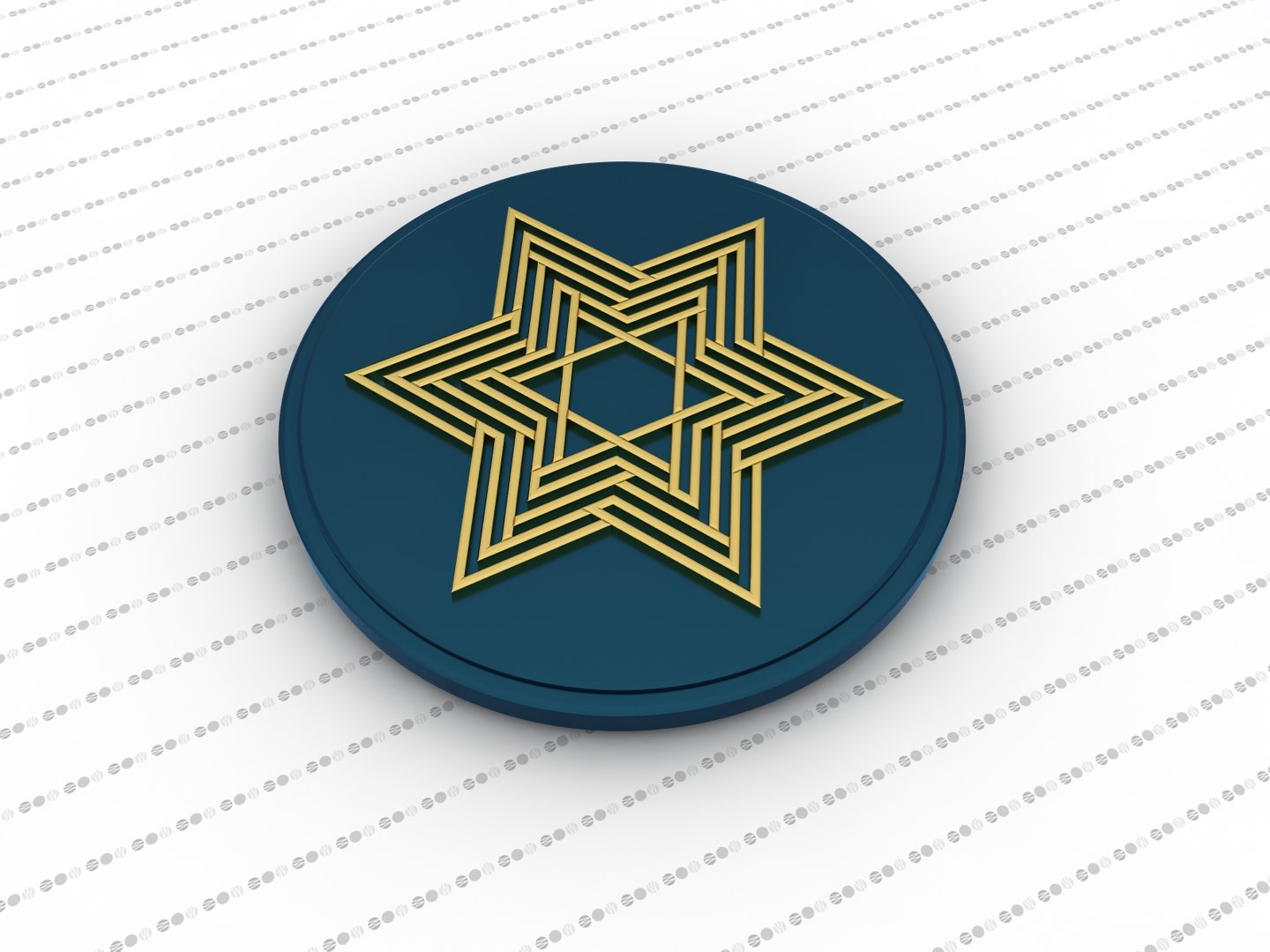 Star david medallion 3D - TurboSquid 1416858
