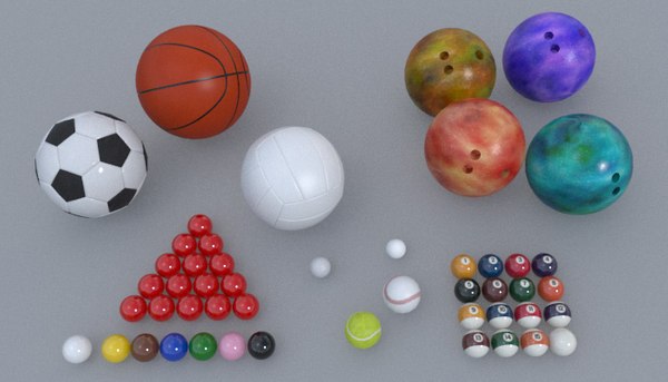 3d model bowling ball pins