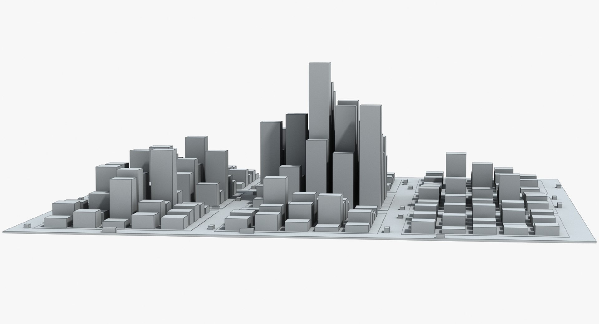 Square City 3D Model - TurboSquid 1328746