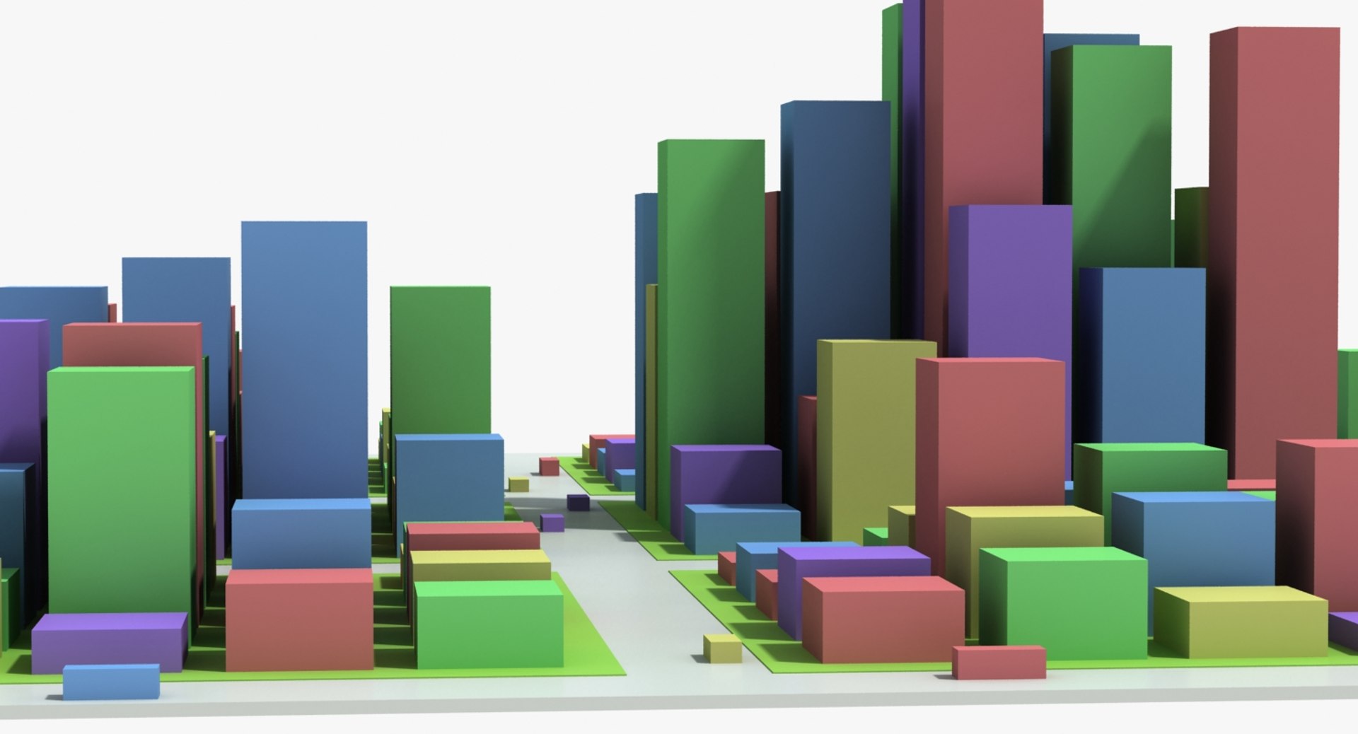 Square City 3D Model - TurboSquid 1328746