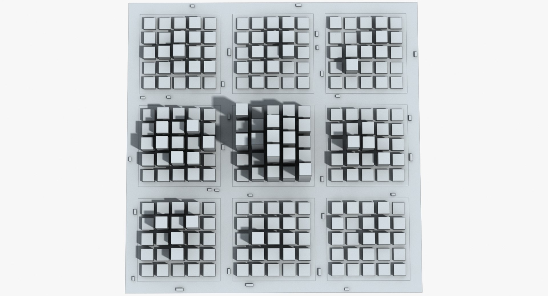 Square City 3D Model - TurboSquid 1328746