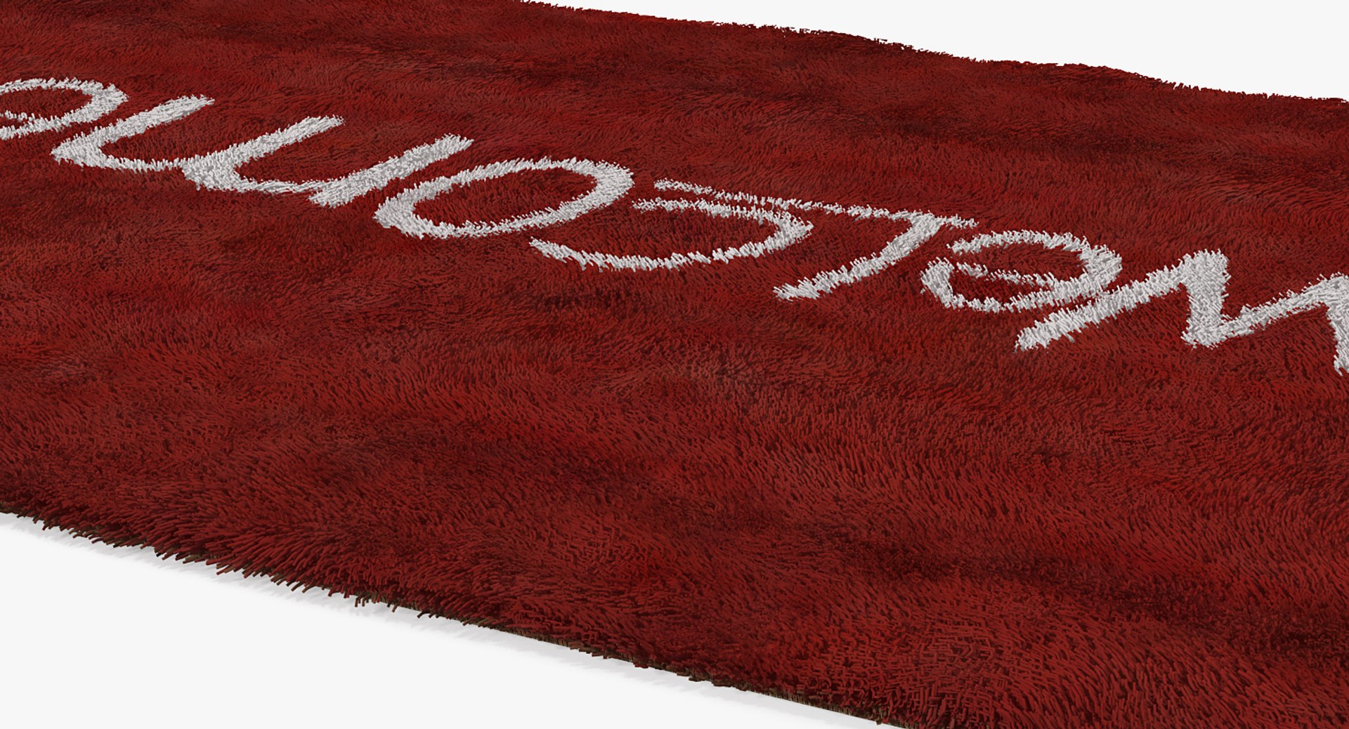 Welcome Doormat Red Color 3D Model - TurboSquid 1417074