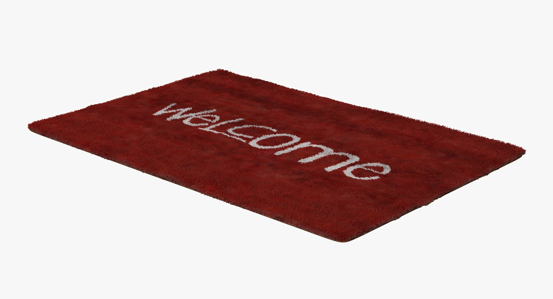 Welcome Doormat Red Color 3D Model - TurboSquid 1417074