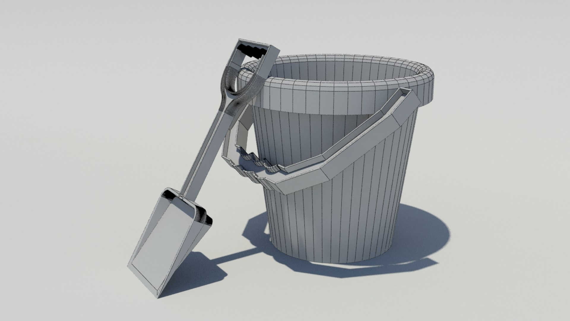 Bucket Spade 3d Model