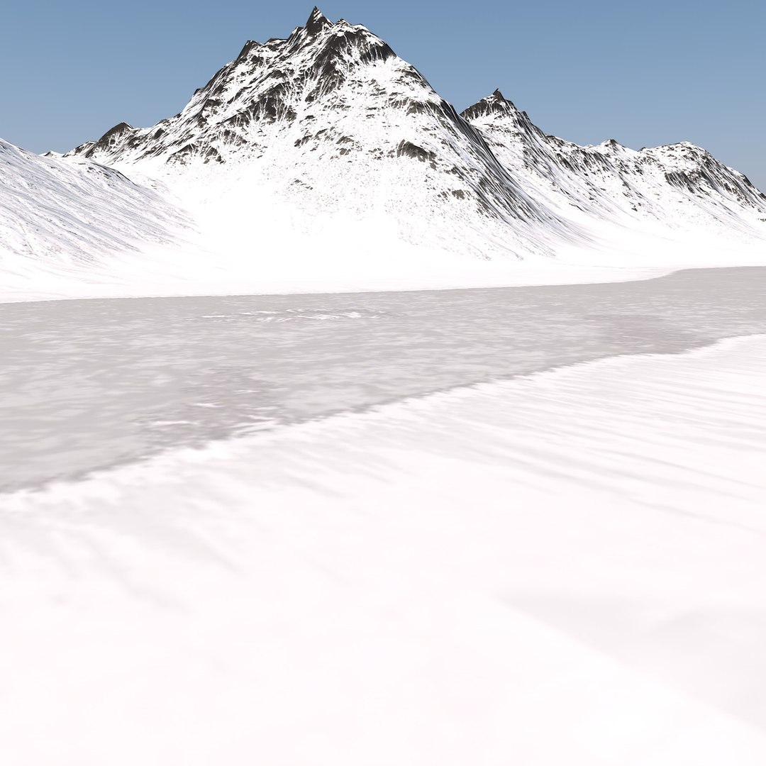Snowy Mountain Terrain 3D Model - TurboSquid 1188126