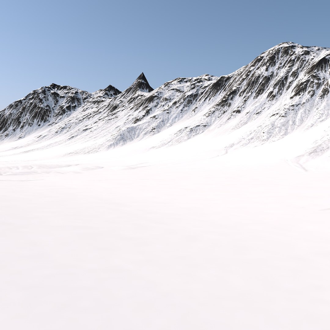 Snowy Mountain Terrain 3D Model - TurboSquid 1188126