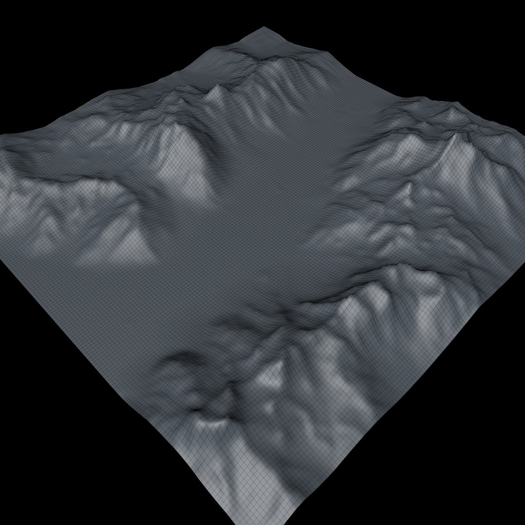 Snowy Mountain Terrain 3D Model - TurboSquid 1188126