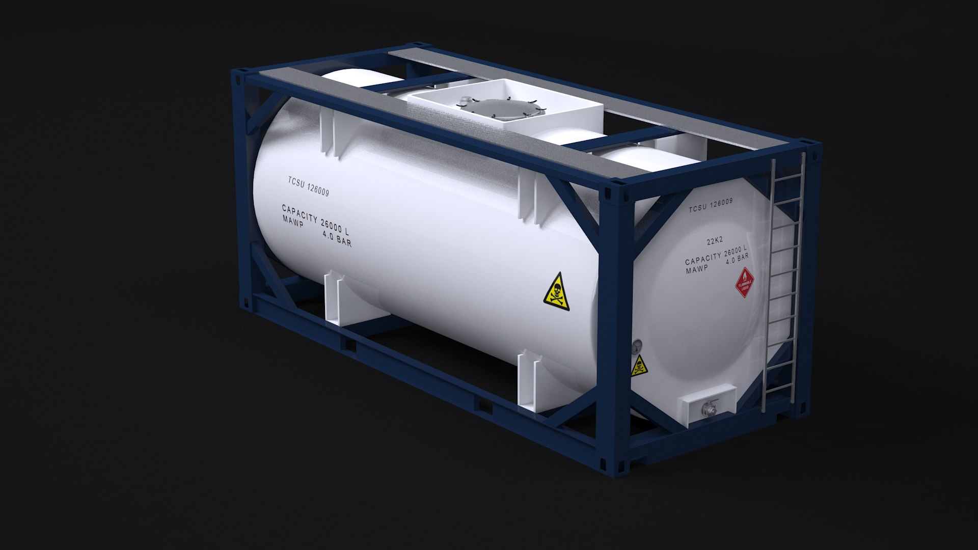 3D Iso Tank Container Model - TurboSquid 1552237
