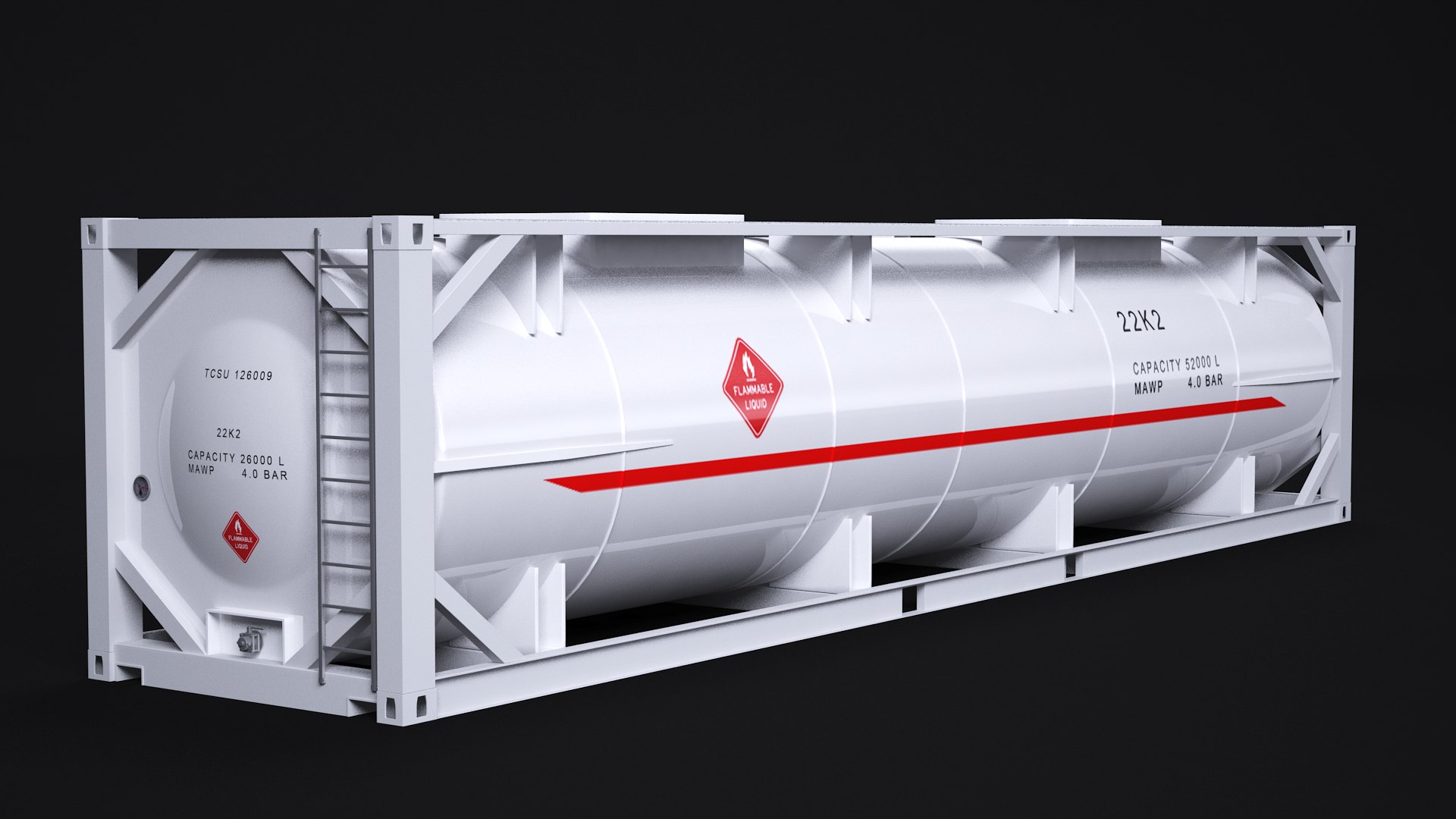 3D Iso Tank Container Model - TurboSquid 1552237