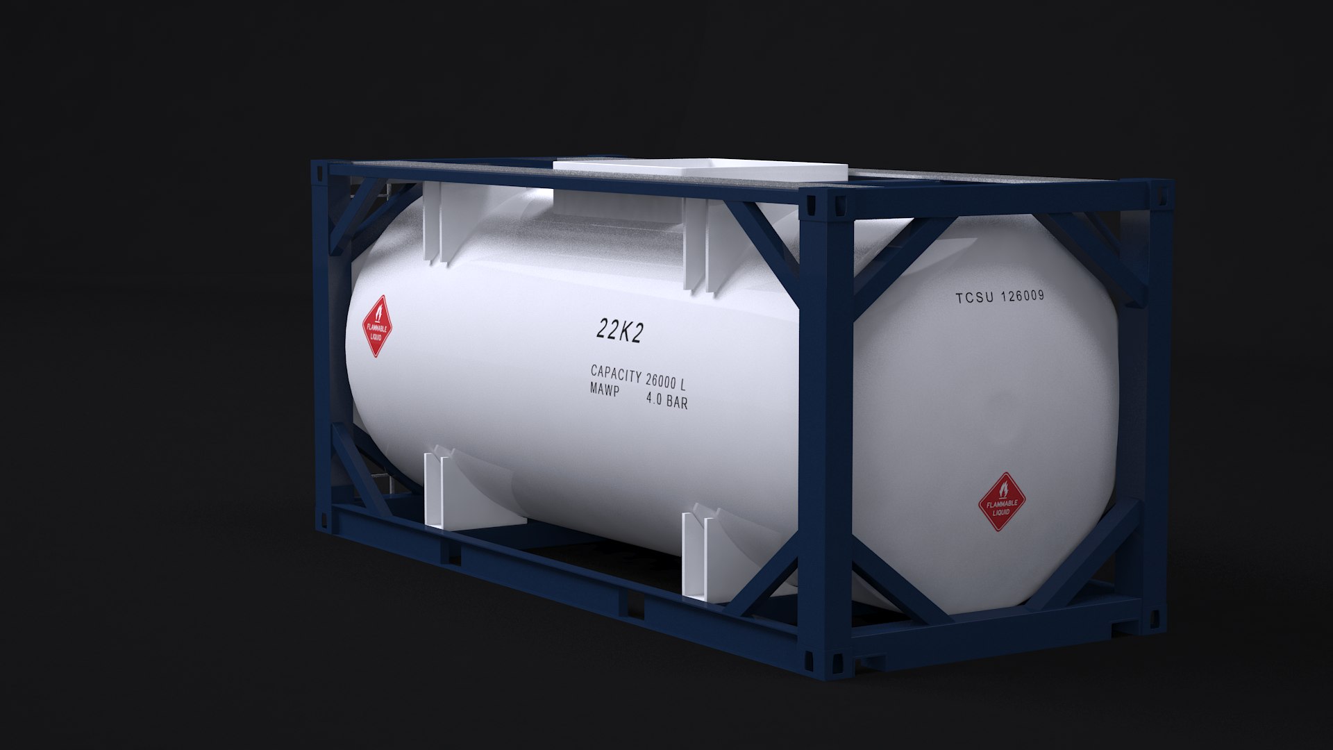3D Iso Tank Container Model - TurboSquid 1552237